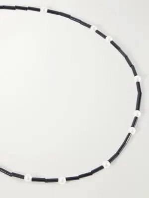 SOPHIE BUHAI Night Sky Sterling Pearl And Onyx Beaded Necklace