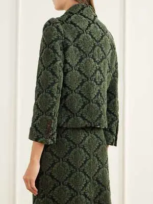 SHUSHU/TONG Cropped Cotton-blend Jacquard Jacket