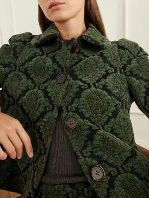SHUSHU/TONG Cropped Cotton-blend Jacquard Jacket