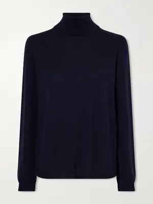 Giuliva Heritage The Arianna Wool Turtleneck Sweater - Blue