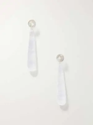 SOPHIE BUHAI Angelika Medium Sterling Silver And Quartz Earrings - Clear