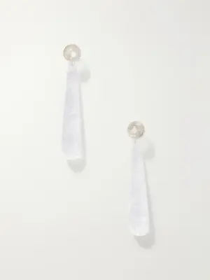 SOPHIE BUHAI Angelika Medium Sterling Silver And Quartz Earrings - Neutrals