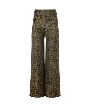 DESTREE Yoshitomo Pintucked Floral-jacquard Wide-leg Pants - Multi