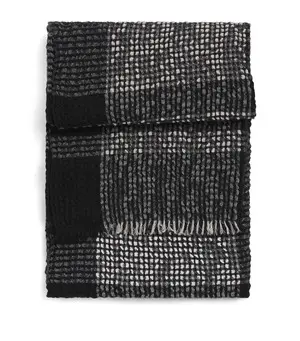 Issey Miyake Wool-cashmere Bumpy Wool Scarf - Black