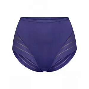 Leonisa Stripe Undetectable Lace Classic Shaper Panty - Blue