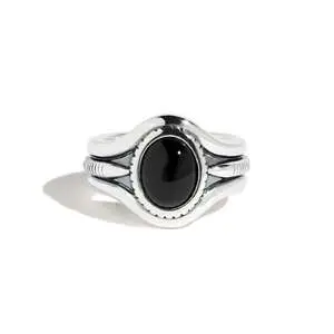 STONE FRUIT Bolo Signet Ring - Silver