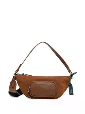 COCCINELLE Smart To Go Suede-panelled Crossbody Bag - Brown