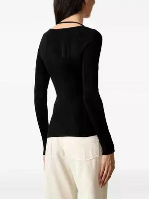 Guess Logo-lettering Ribbed-knit Sweater