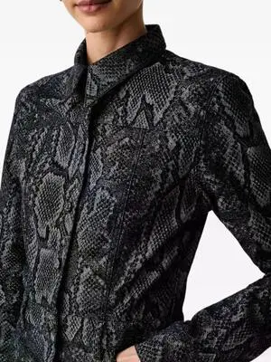 TRUSSARDI Snake-print Ruffled Mini Dress