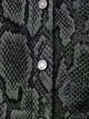 TRUSSARDI Snake-print Ruffled Mini Dress