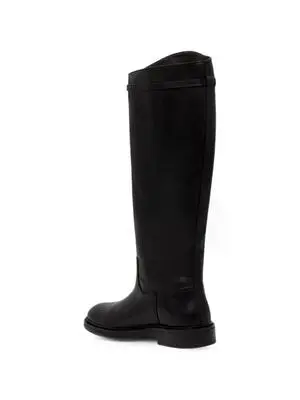 BILLI BI B1277 Buckle-detail Leather Boots