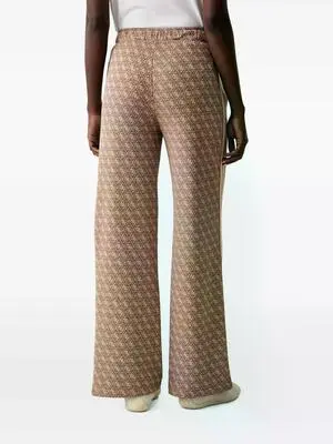 Guess Monogram-print Wide-leg Track Pants