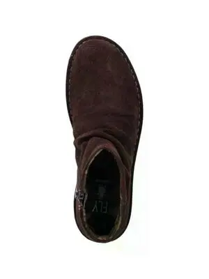 Fly London Ruched Suede Ankle Boots