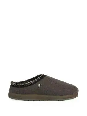 EMU AUSTRALIA Tay Felt Comfort Embroidered-trim Slippers - Grey