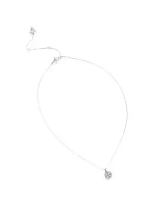 Guess Crystal-embellished 4g-logo Necklace - Silver