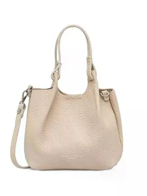 GIANNI CHIARINI Dua Pebbled Leather Shoulder Bag - Neutrals