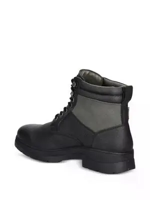 Barbour Eslington Grain-leather Lace-up Boots - Black