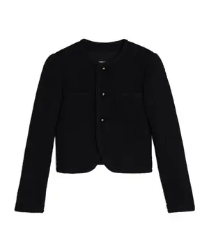Celine Chasseur Jacket In Wool Natt - Black