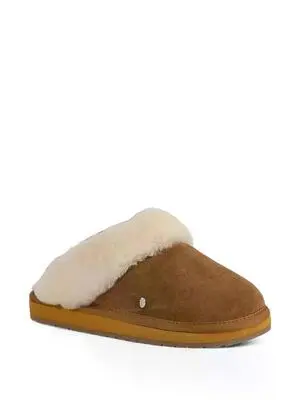 EMU AUSTRALIA Shearling-trim Suede Slippers