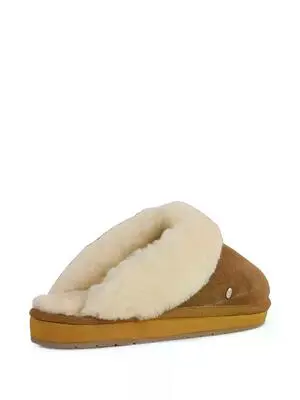 EMU AUSTRALIA Shearling-trim Suede Slippers