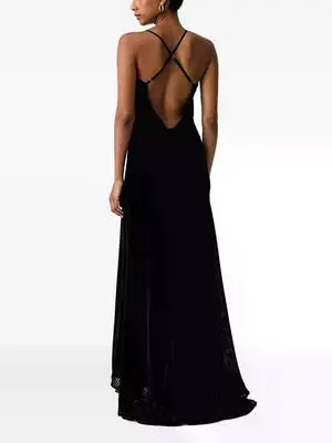 ERMANNO FIRENZE Lace-trimmed Devoré Maxi Dress