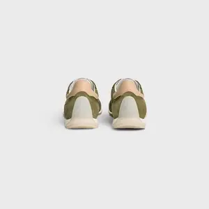 Celine Racer Sneaker In Nylon, Suede Calfskin And Calfskin