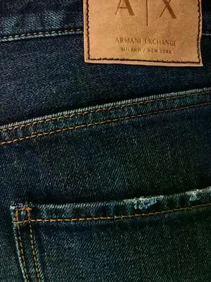 Armani Exchange Faded Whiskered Jeans