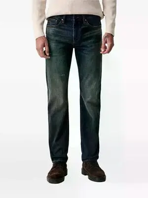 Armani Exchange Faded Whiskered Jeans - Blue