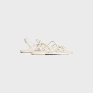 Celine Knots Triomphe Flat Sandal In Goatskin