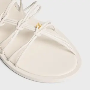 Celine Knots Triomphe Flat Sandal In Goatskin