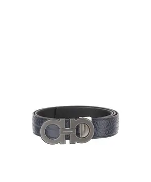 FERRAGAMO Reversible Gancini Leather Belt - Multi-color