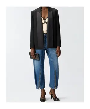 Pinko Sicuro Zip Wide-leg Jeans
