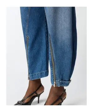 Pinko Sicuro Zip Wide-leg Jeans