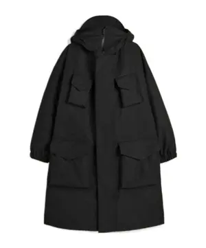 Y3 Gtx Padded Hooded Coat - Black
