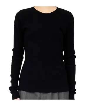 MAISON MARGIELA Ribbed-knit Long-sleeve Top