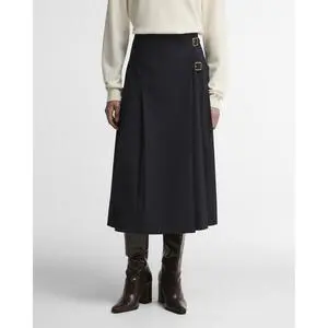 Barbour Pleated Midi Skirt