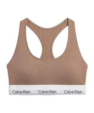 Calvin Klein Racerback Wireless Bralette - Brown