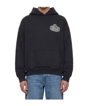 Rhude Logo Printed Long-sleeved Hoodie