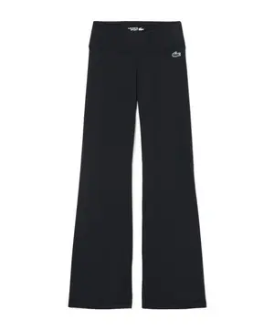 Lacoste High-waisted Slightly Flared Trousers - Black