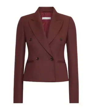 Max Mara Double-breasted Peak-lapel Jacket - Rust-colored