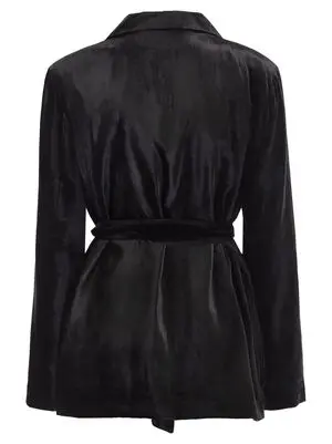 Max Mara Wkirecente Velvet Blazer With Belt