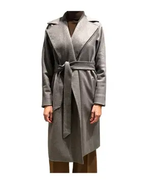 Max Mara Collared Long-sleeved Coat - Medium Gray
