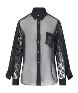 Comme Des Garçons Long-sleeved Shirt - Black