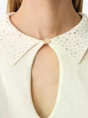 GAUDI Crystal-embellished Cut-out Sweater
