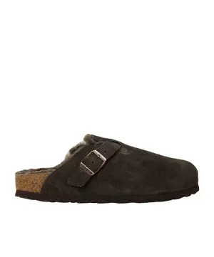 BIRKENSTOCK Velvet-lined Closed-toe Mules - No