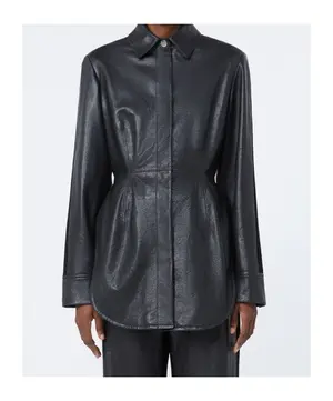 Sportmax Long Leather Shirt