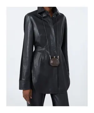 Sportmax Long Leather Shirt