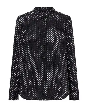 NILI LOTAN Polka-dot Silk Crepe De Chine Shirt - No