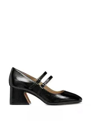 Geox Kalidine Double-strap Patent-finish Pumps - Black