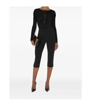 Elisabetta Franchi V-detail Embellished Bodysuit